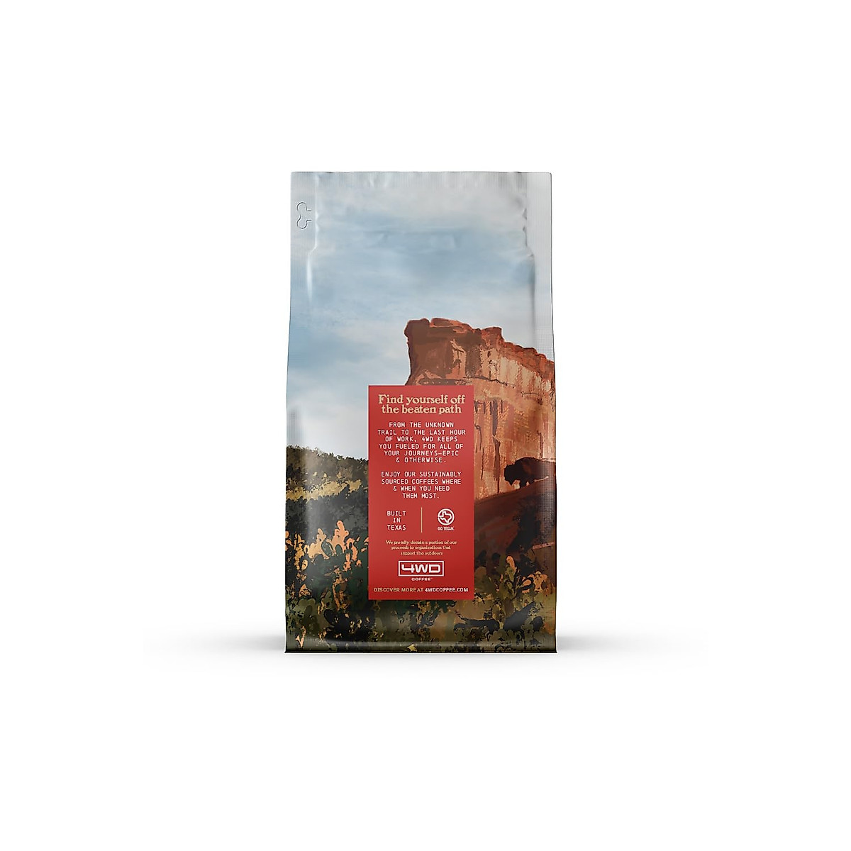 4wdCoffee Caprock Mesa Coffee - Whole Bean - Bold Roast - 12 Oz Bag - Arabica Beans - Fresh Roasted in Texas