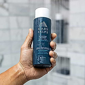 Oars + Alps Men's Sulfate Free Hair Shampoo, Infused with Kelp and Algae Extracts, Fresh Ocean Splash, 12 Fl Oz