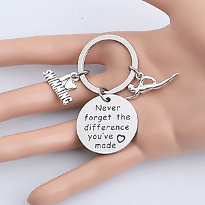 MYOSPARK Swimmer Gift Swim Keychain Swimming Lover Gift Swimming Inspirational Gift Swimming Jewelry for Swimming Coach (Swimmer KC)