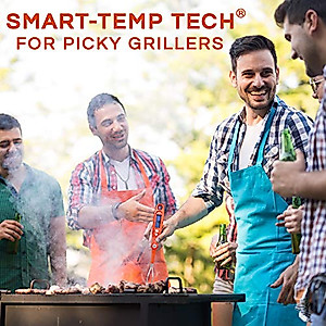 Digital Meat Thermometer Fork for Grilling & BBQ with Ready Alarm, Pro Temp Points for Quick Accurate Temperature on Steak, Pork, Chicken & Hot Grilled Food on Patio or Outside Kitchen