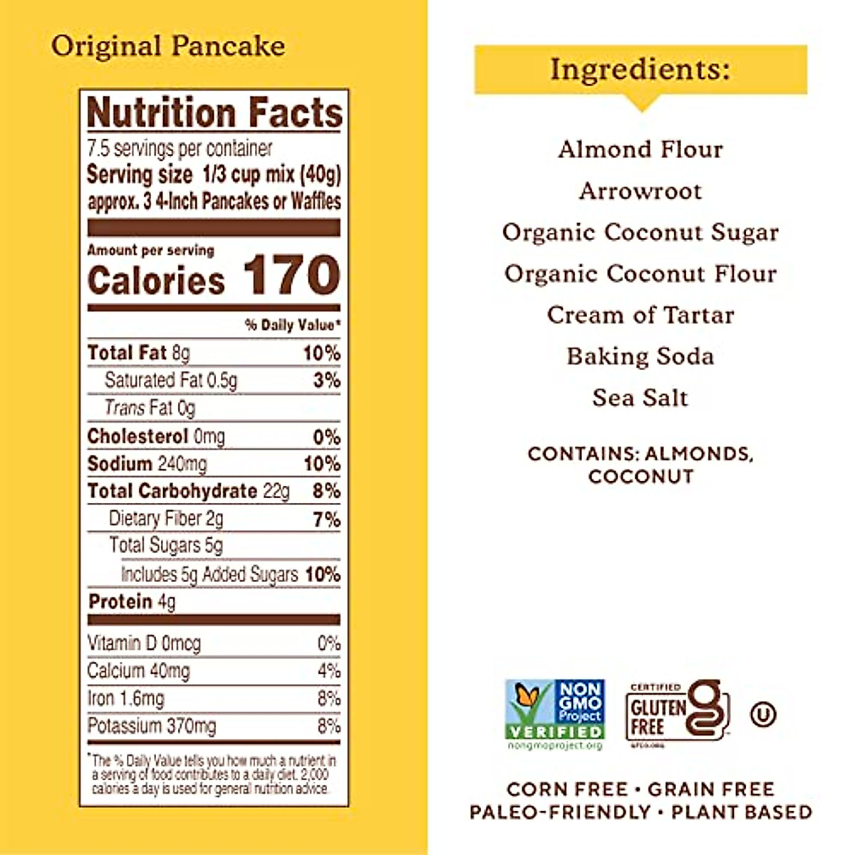 Simple Mills Almond Flour Pancake & Waffle Mix, Original - Gluten Free, Plant Based, Paleo Friendly, Breakfast 10.7 Ounce (Pack of 1)