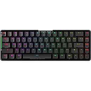 ASUS ROG Falchion NX 65% Wireless RGB Gaming Mechanical Keyboard | ROG NX Blue Clicky Switches, PBT Doubleshot Keycaps, Wired / 2.4G Hz, Touch Panel, Keyboard Cover Case, Macro Support