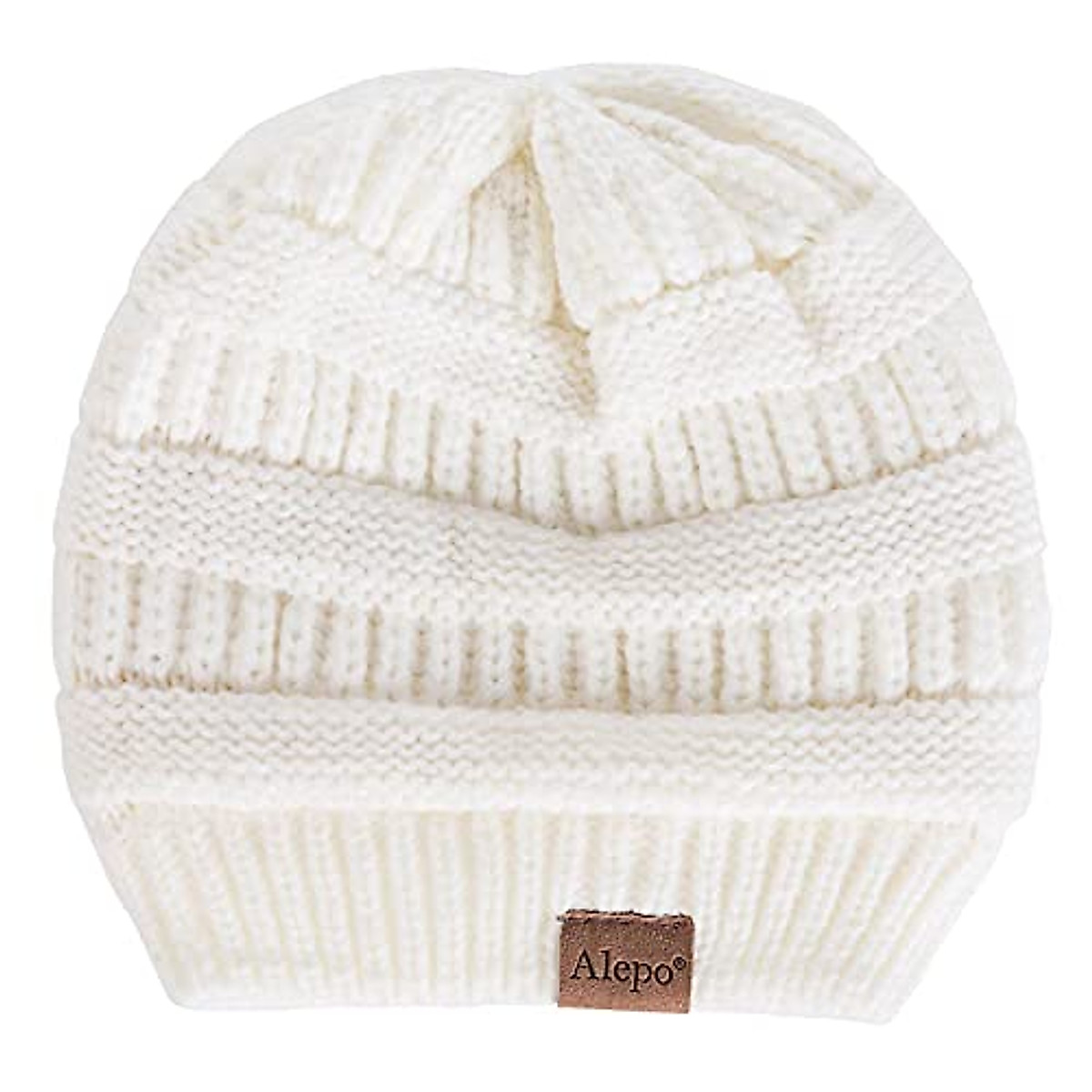 Alepo 3 Pack Baby Beanie Hats for Girls Boys, Soft Warm Fleece Lined Baby Winter Hat for Newborn Infant Toddler Kids, Cute Cozy Knitted Beanie Cap for Cold Weather-12