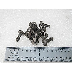 #4 X 5/16" SCREW SHEET METAL PAN HEAD SLOT BLACK STEEL - 100 PCS Screws Kit Set