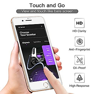 JETech Full Coverage Screen Protector for iPhone 8 Plus/7 Plus 5.5-Inch, White Edge Tempered Glass Film with Easy Installation Tool, Case-Friendly, HD Clear, 3-Pack (White)