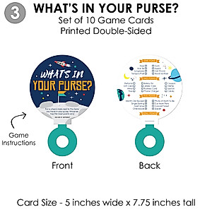 Big Dot of Happiness Blast Off to Outer Space - 4 Rocket Ship Baby Shower Games - 10 Cards Each - Gamerific Bundle