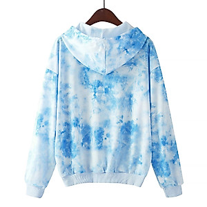 Women's Cute Hoodie Teens Girls Butterfly Print Hoody Pullover Tops Kawaii Jumper Comfy Sweatshirt with Large Front Pocket