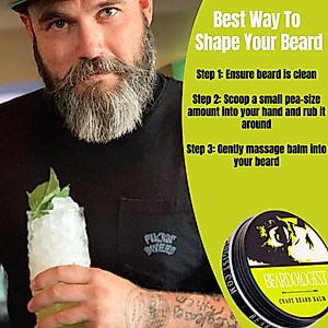 Beardologist Premium Natural Beard Balm Variety Pack for Mens Grooming - Strengthens & Softens Beards & Mustaches - Paraben & Sulfate Free - Leave In Conditioner Styling Balm For Men - 0.5oz - 4pk