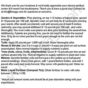 Flosage NPKure, 4-2-2 NPK, Chicken Manure Pellets, All-Purpose, All-Natural Fertilizer, Organic, Do Not Burn Roots, for Common Crops, 3 Pounds