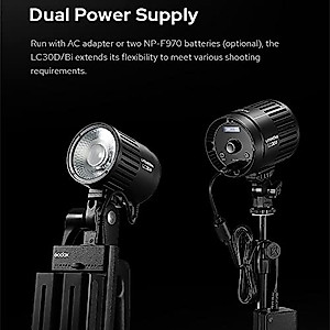 Godox LC30D Litemons Tabletop LED Light, 33w 5600K CRI 95+/TLCl 96+ Daylight Video Light, 8 Preset Lighting FX Effects