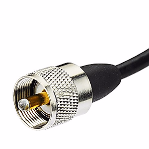 Eightwood Dual Band VHF UHF Ham Mobile Radio Antenna PL259 with Magnetic Base Extension Cable 16 feet for Ham Radio Amateur Radio Mobile Transceiver 144/430mhz