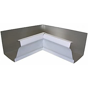 6" Outside Box Miter Professional brand heavy gauge aluminum K-Style Gutters, Gutter Corner, Mitre
