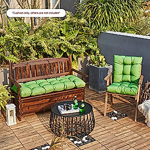 ARTPLAN Outdoor Cushions Patio Bench Settee All Weather Chair Cushions Loveseat Tufted Pillow of Wicker Patio Furniture 51x18x4
