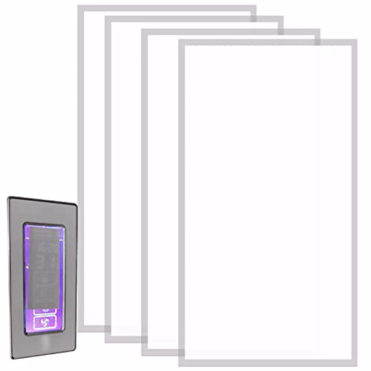 Birllaid Light Blocking Sheets White, Dims 60~80%, 4Pcs Blocking Light Cover, 8 X 4 Inch Light Dimming Sheets for Electronics, Alarm Clock, Radio, Cable, Monitor, LED Number Readable