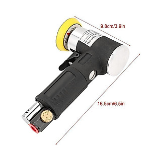 60Pcs Mini Air Sander Kit, Pneumatic Sander with 1” 2” 3” Backing Plates, Sanding Discs, Buffing Pads for Random Orbital Sanding Buffing Polishing