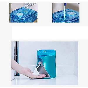 TGRTY Soap Dispenser Liquid Dispenser Foam Liquid Distributor Wall Hanging Bathroom Shampoo Bath Liquid Box Induction Foam Dispenser Bottle Pressing Lotion Dispenser (Color : Green)