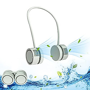 Portable Neck Fan, 1600 mAh Bladeless Personal Fan, USB Rechargeable (3 Speed Adjustable) Wearable Cooling Head Fan, 360 Degree Free Rotation, Suitable For Travel, Sports, Office, Reading