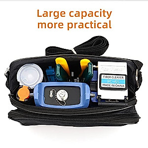 Wokyo FTTH Fiber Optic Termination Tool Kit, Fiber Optical Cable Cold Connection Tool Kit w/FC-6S Fiber Cleaver 10mW Visual Fault Locator Optical Power Meter for CATV Engineering