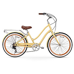 sixthreezero EVRYjourney Women's Beach Cruiser Bike, Step-Through Touring Hybrid Bicycle