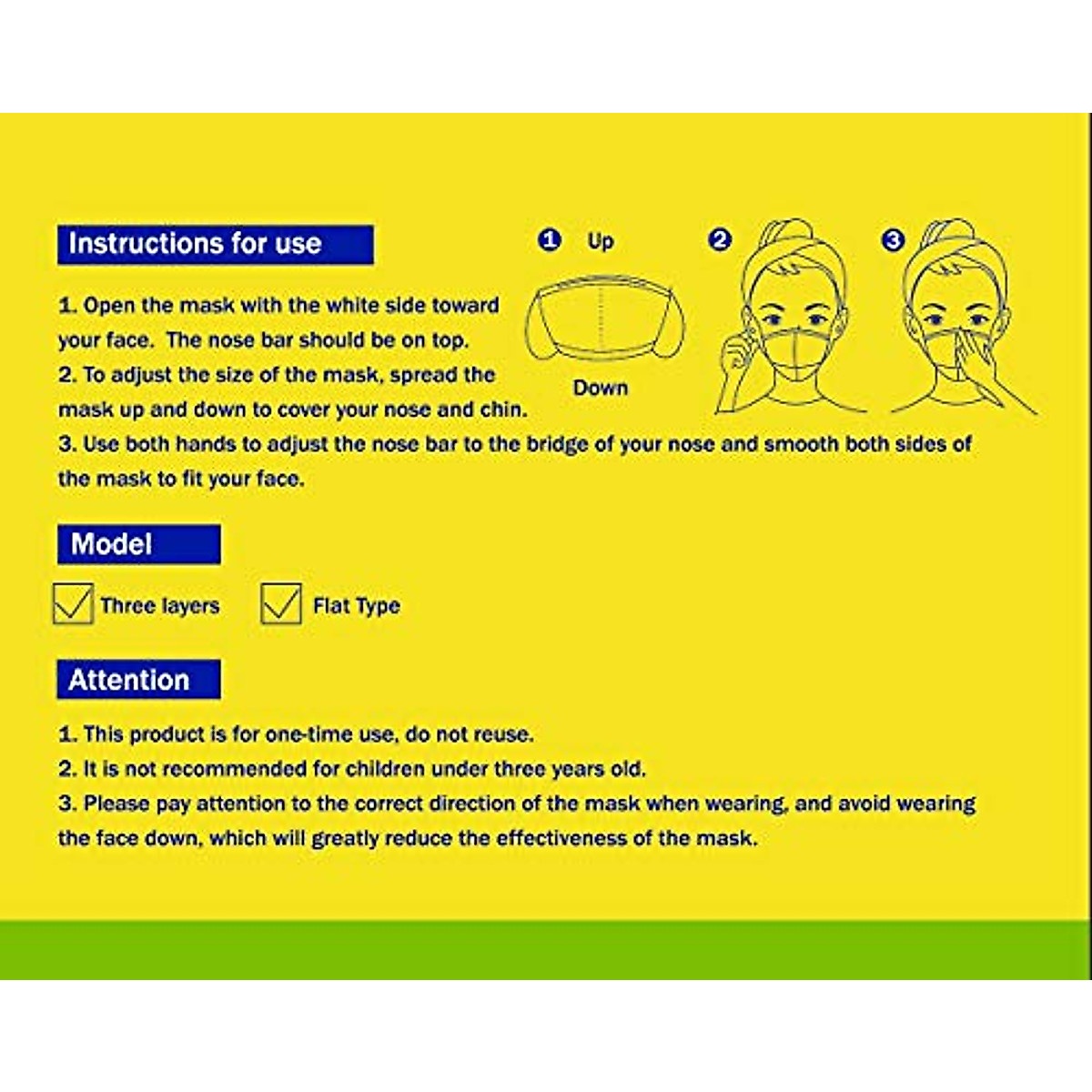 Advantage -2,000 Bulk Pack - Premium Quality 3-Ply Disposable Face Masks with Elastic Earloops