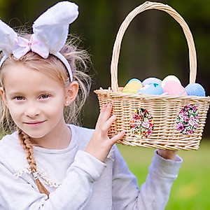 Whaline 500Pcs Easter Stickers Easter Floral Egg Shape Label Stickers Colorful Flower Pattern Decals Self-Adhesive Envelope Sealing Stickers for Spring Easter Holiday Scrapbooking Cards Gift Supplies