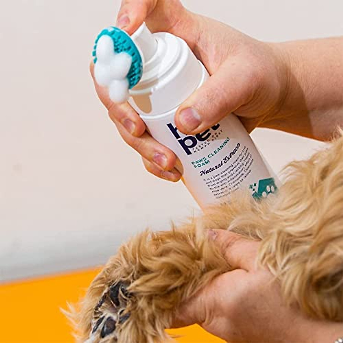 HiPet Paw Cleaner Foam, Paw Cleaner for Dogs and Cats, Cat and Dog Paw Moisturizer, Effortless and Easy-to-Use Bottle Design Dog Feet Cleaner, 150 mL / 5.07 Fl Oz