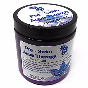 Diva Stuff Pre-Swim Aqua Therapy Chlorine Neutralizing Body Moisturizing Lotion for Swimmers, Protects Skin from Chlorine & Salt Water, 8 oz - Made in the USA, Unscented