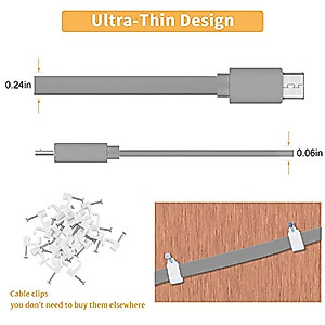 2 Pack 10FT Power Extension Cable for WyzeCam, WyzeCam Pan, KasaCam Indoor, NestCam Indoor, Blink,Cloud Cam, USB to Micro USB Durable Charging and Data Sync Cord (Gray)