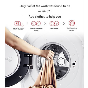 3kg Mini Wall-mounted Washing Machine, Full-Automatic Washing Laundry Machine with Hot Air Dryer, Underwear Washer with High Temperature Boiling, Space-Saving for Apartment Hotel Home