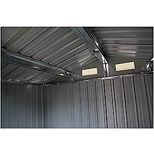 Galvanized Steel Patio Storage Shed Utility Tool Storage Shed Outdoor House for Backyard Garden Lawn(6'x4')