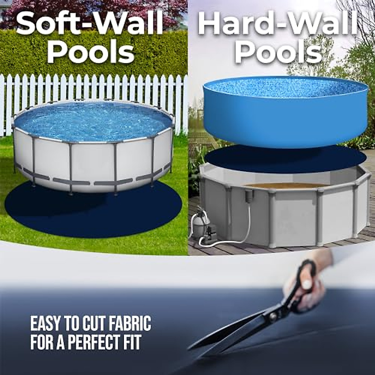 Shop Square 15-Foot Pool Liner Pad for Above Ground Pools - Under Pool Padding, Above Ground Pool Pad, Puncture Protection, Extend Liner Life, Durable Geotextile Material