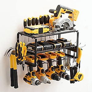 Power Tool Organizer Storage Utility Rack , Heavy Duty Garage Tool Organizers Cordless Drill Holder and Storage Organization, Tool Shelf Pegboard Wall Mount Organizer, Perfect for Father's Day