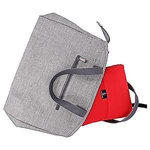 SLYNNAR Car Seat Travel Bag for Airplane - Waterproof Padded Backpack Straps Fits Convertible Car Seats, Infant carriers & Booster Seats, Red