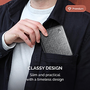 ÖGON -DESIGNS- Aluminum wallet, Large capacity with metal lock, RFID Protection against fraud and demagnetization, Smart Case OSLO Large model