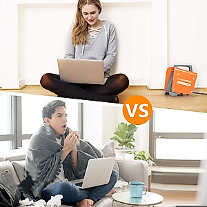 Portable Space Heater 1500W Energy Efficient Electric Personal Heaters with Adjustable Thermostat Indoor Use Tip-over Overheat Protection Small Room Quick Heating Maker for Camper, Office, Bedroom