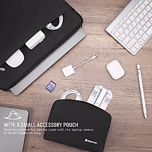 NIDOO 13-14 inch Laptop Sleeve Case Notebook Bag for 13" MacBook Air / 13.5" Surface Book 2 3 / 13.5" Surface Laptop 2 3 4 / 13.3" ThinkPad L380 L390 Yoga / 13.9" Yoga C930, Dark Grey