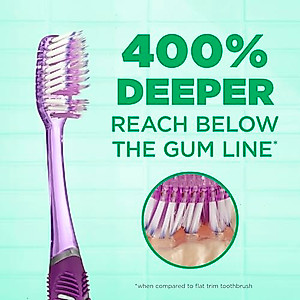 GUM Technique Deep Clean Toothbrush - Compact Soft - Soft Toothbrushes for Adults with Sensitive Gums - Extra Fine Bristles, 2ct (6pk)