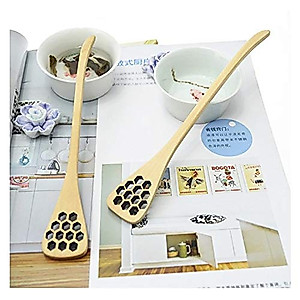 12 Pack Wooden Honey Comb Honey Stick Honey Dipper Spoon, Coffee Stiring Spoon, Tableware for Wedding or Party Favors