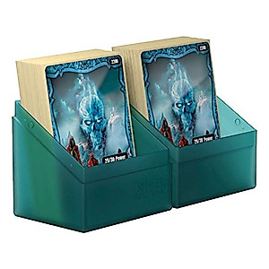 Ultimate Guard Boulder 80+, Deck Case for 80 Double-Sleeved TCG Cards, Malachit, Secure & Durable Storage for Trading Card Games, Soft-Touch Finish