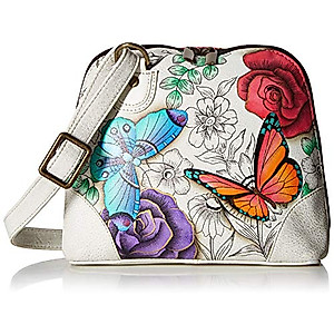 Anna by Anuschka Leather Small Multi Compartment Zip-Around Organizer, Floral Paradise