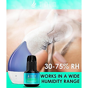 Stacy Lash Extra Strong Evolution Advanced Eyelash Extension Glue (0.17fl.oz/5ml)/ 1Sec Dry /6Weeks Retention/Black Adhesive/Professional Supplies