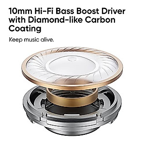 DIZO GoPods Bluetooth 5.2 Headphones TWS Active Noise Canceling Earbuds Hi-Fi Bass Boost Built-in Waterproof Wireless Headset Mic 25H Play Time Super Low Latency Gaming Mode White