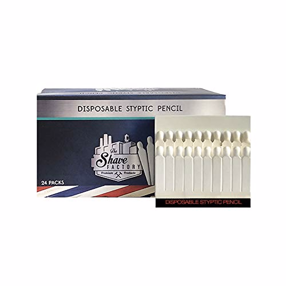 Shaving Factory Disposable Styptic Pencil, 20 Count, 24 Pack