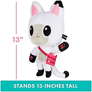 Gabby's Dollhouse, 13-inch Talking Pandy Paws Plush Toy with Lights, Music and 10 Sounds and Phrases