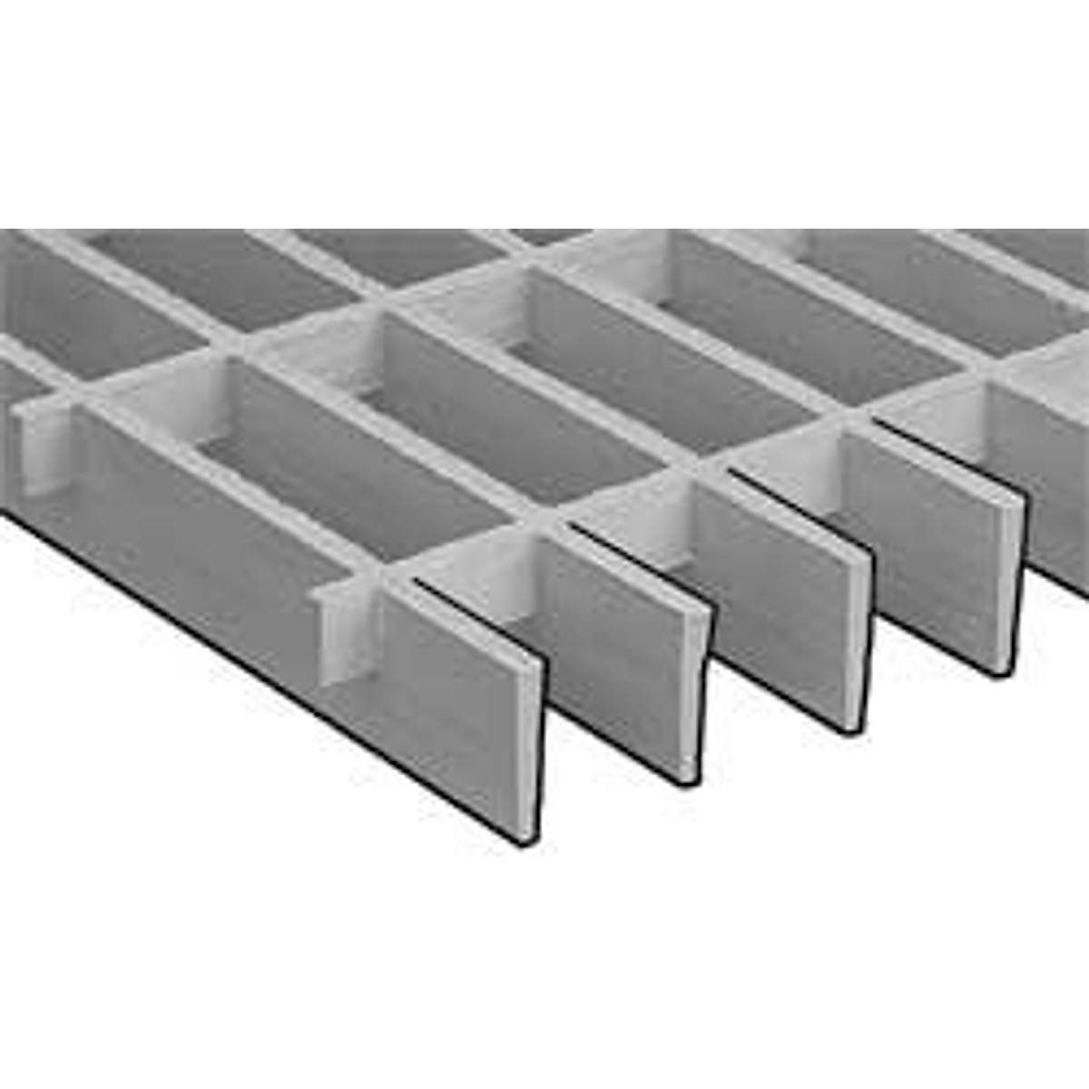Grating, Moltruded, 1 1/2 In, 3x3 Ft, Lt Gry
