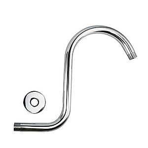 Purelux Goose Neck Shower Arm Water Outlet PJ1201 Made of Stainless Steel, Chrome Finish Showerhead Extension