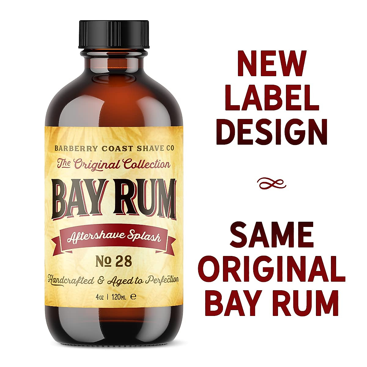 Bay Rum Aftershave Splash for Men - Crafted with Authentic Bay Oils from Dominica Republic in the Virgin Islands - Natural and Pure Ingredients - 4oz. - from Barberry Coast Shave Co.