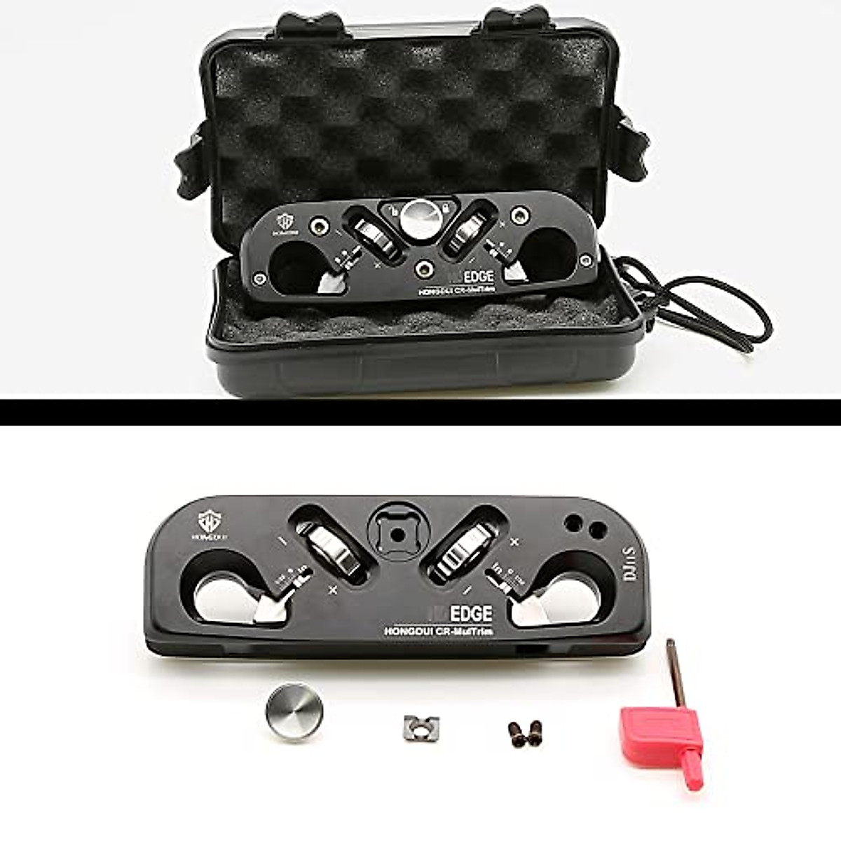 HONGDUI DJ11S Woodworking Chamfering Plane with 3 Replacement Carbide Blades Double Edge Angler Chamfering Plane