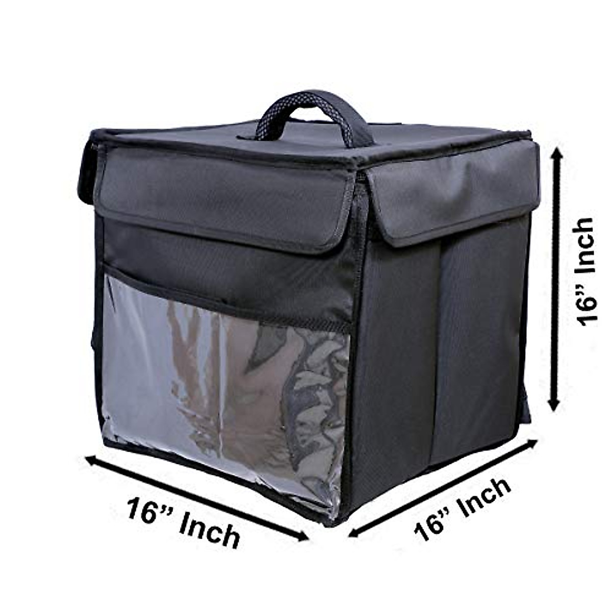 Ultrafine Popular Premium Size Bike pickup single Compartment Insulated Thermal Pizza/Food/Meal/Thalis/Lunch Boxes/Grocery Multipurpose Comfortable Carriage Delivery Backpack Bag, Black