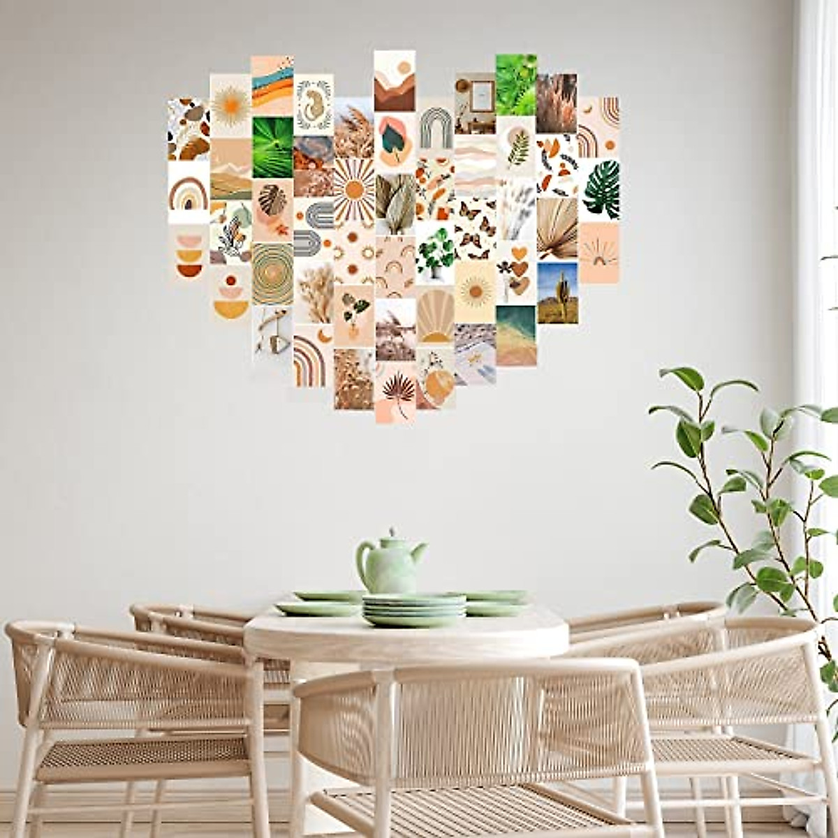 HappyStream 50pcs Wall Collage Kit Aesthetic Pictures. Photo Collage Kit, Bedroom Decor for Teen Girls, Boho Wall Décor, Dorm Photo Collection, Aesthetic Posters for Room (50pcs 4x6 inch)